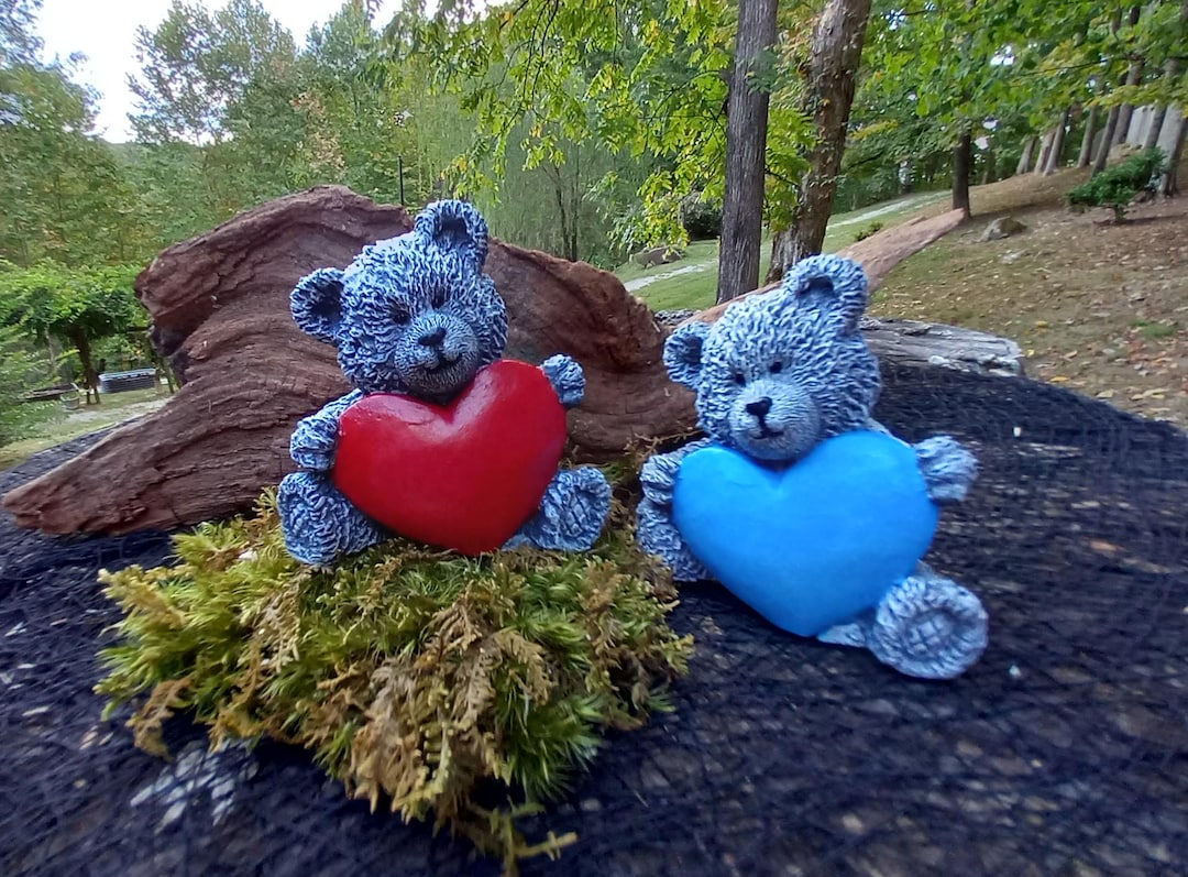 Teddy Bear Statue, Little Bear Sculpture, Whimsical Teddy Bear With ...