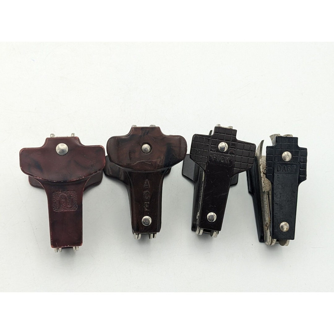 Vintage 4 Staple Remover Extractor Puller Lot ACE Acro Pick Dart Retro ...