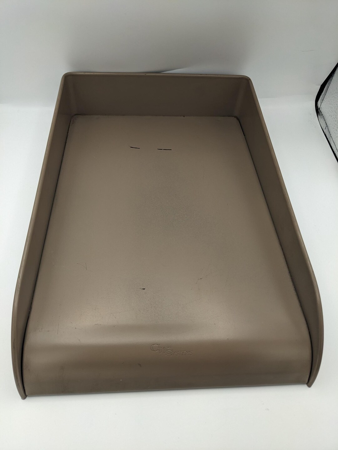 Vintage Brown Metal In/out File Box GW Systems SINGLE Paper Tray ...