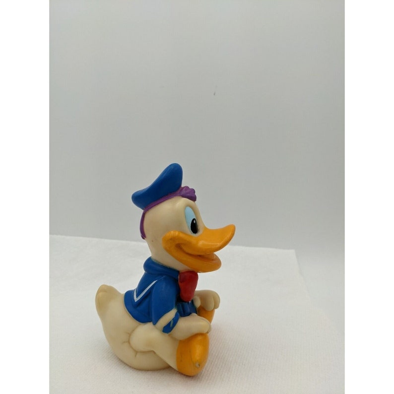 Vintage Rubber Donald Duck Squeak Toy 5" Height Paint Wear Paint ...