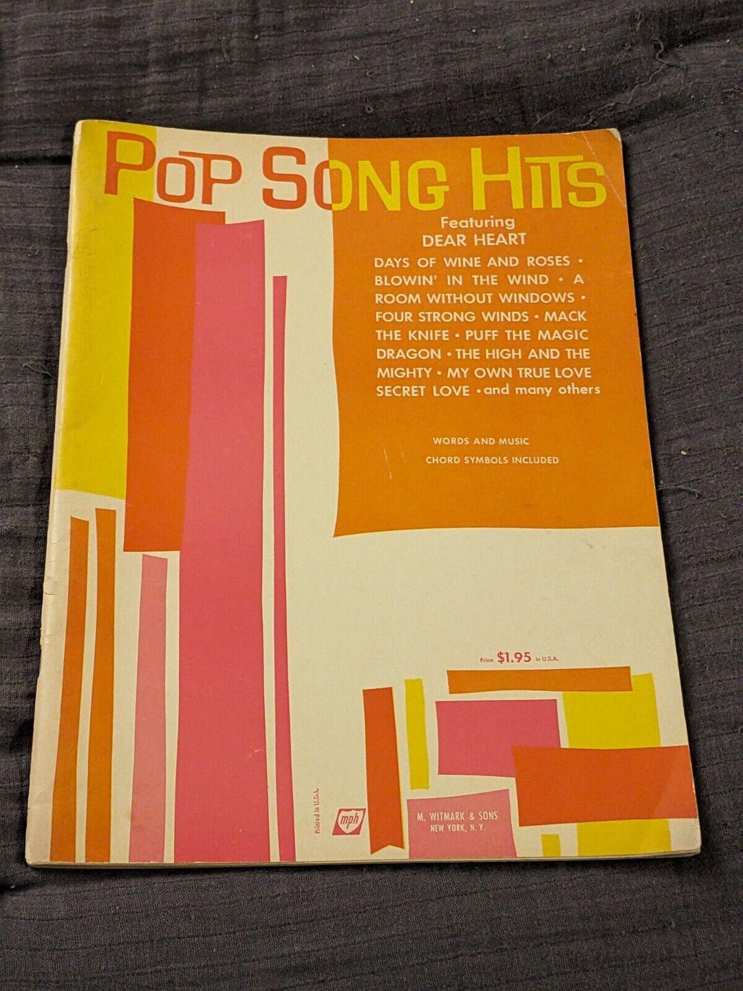 Songbook Pop Song Hits 25 Songs Sheet Music and Words Whitman & Son 64 ...