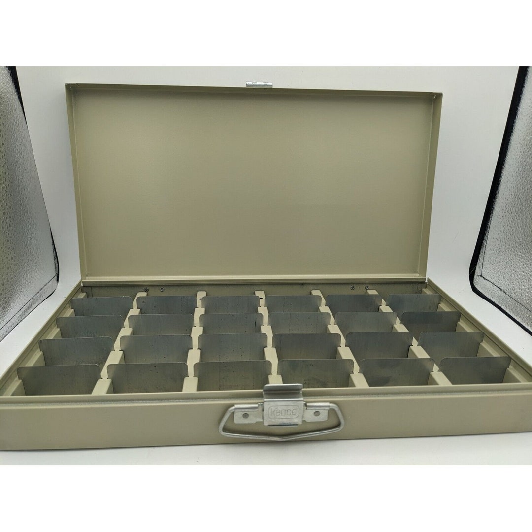 Kenco Metal SLIDE FILE for 2x2 35mm Slides Handle Tan Brown Case ...