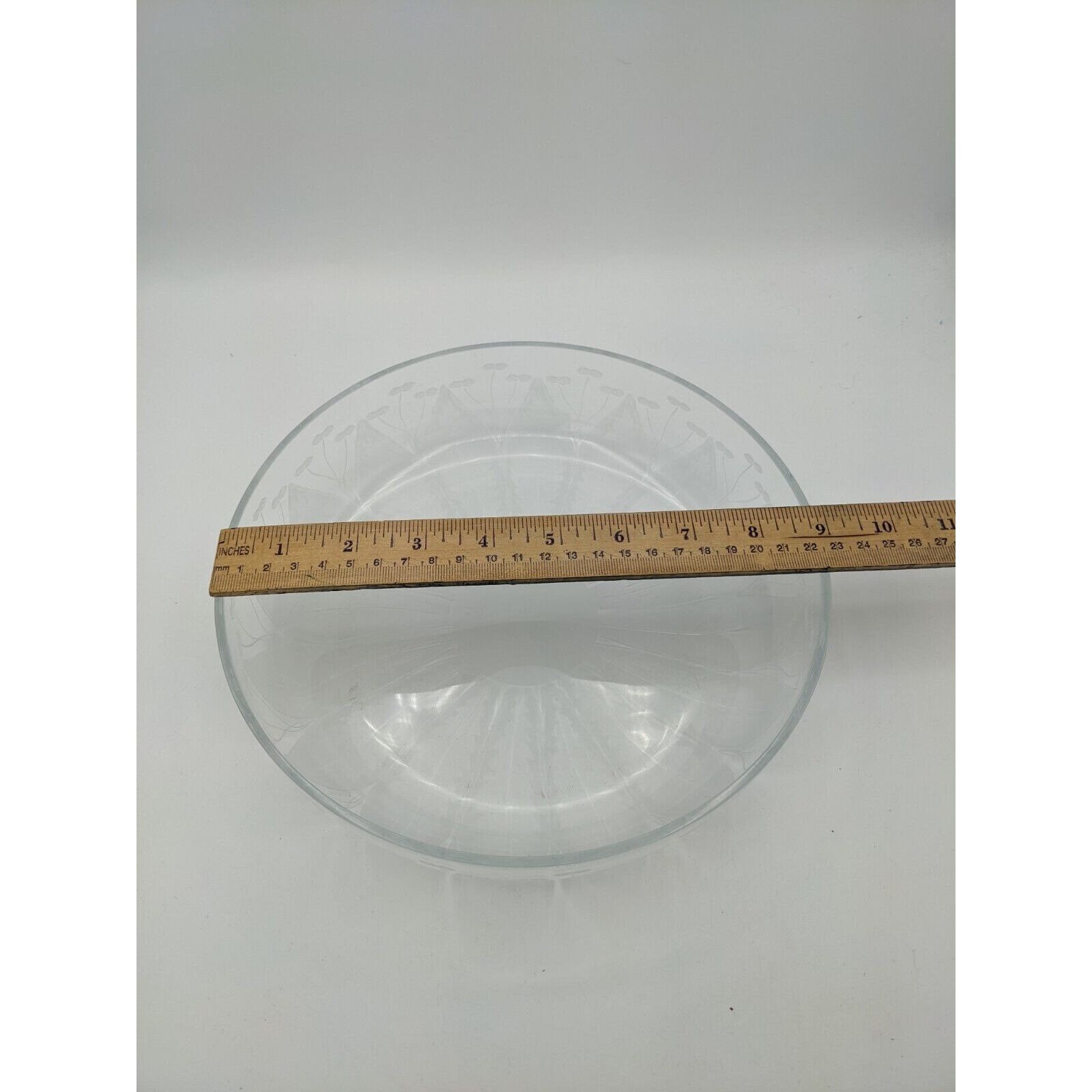 Vintage MMA Art Glass Bowl Etched Flower Design USED With Some ...