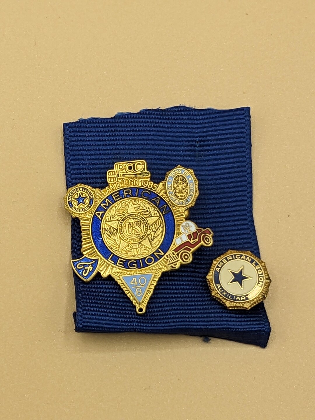 American Legion 2 Pins: American Legion Auxiliary and 40 8 San Diego ...