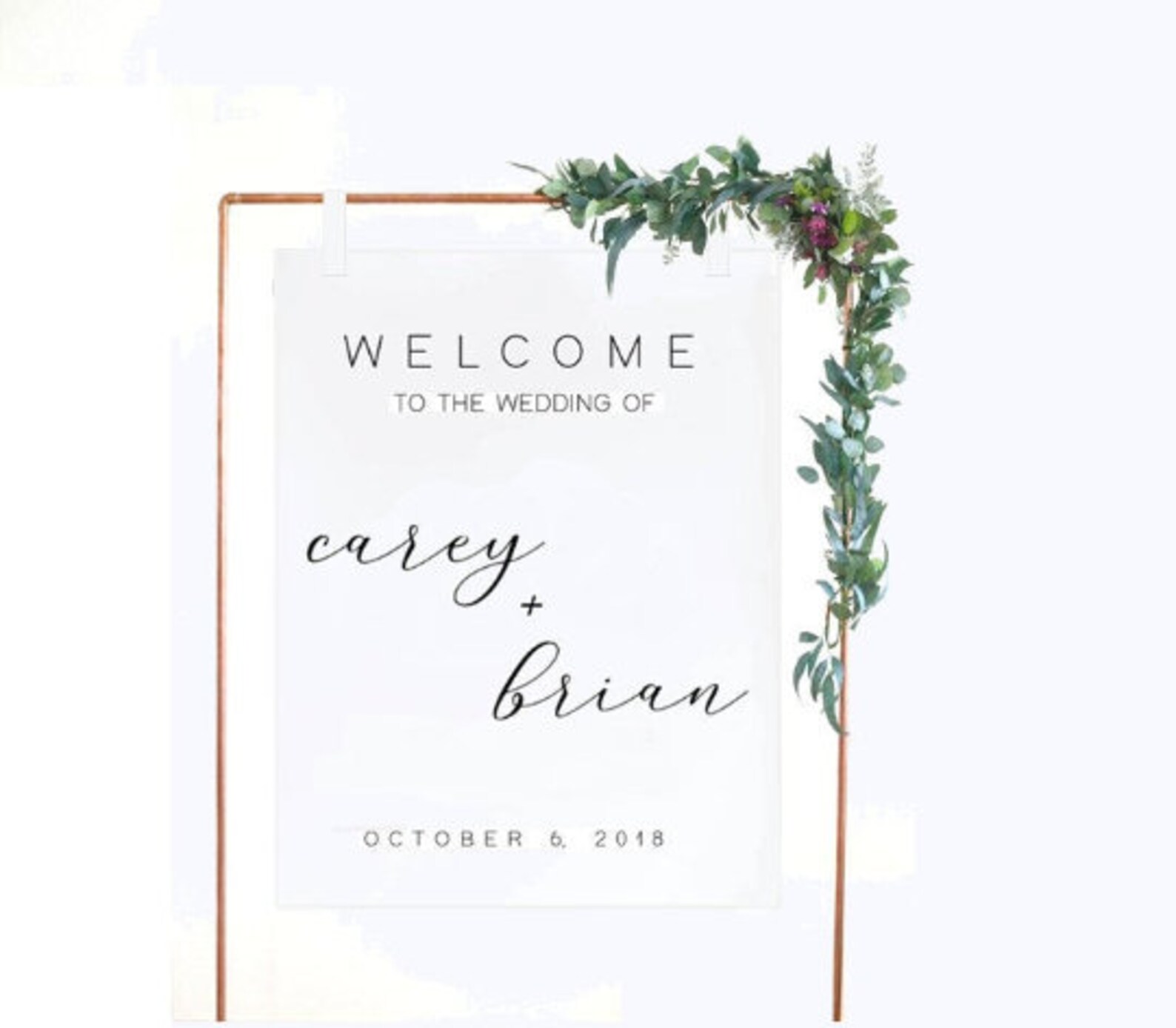 Cursive Wedding Welcome Sign Minimalist Wedding Decor - Etsy