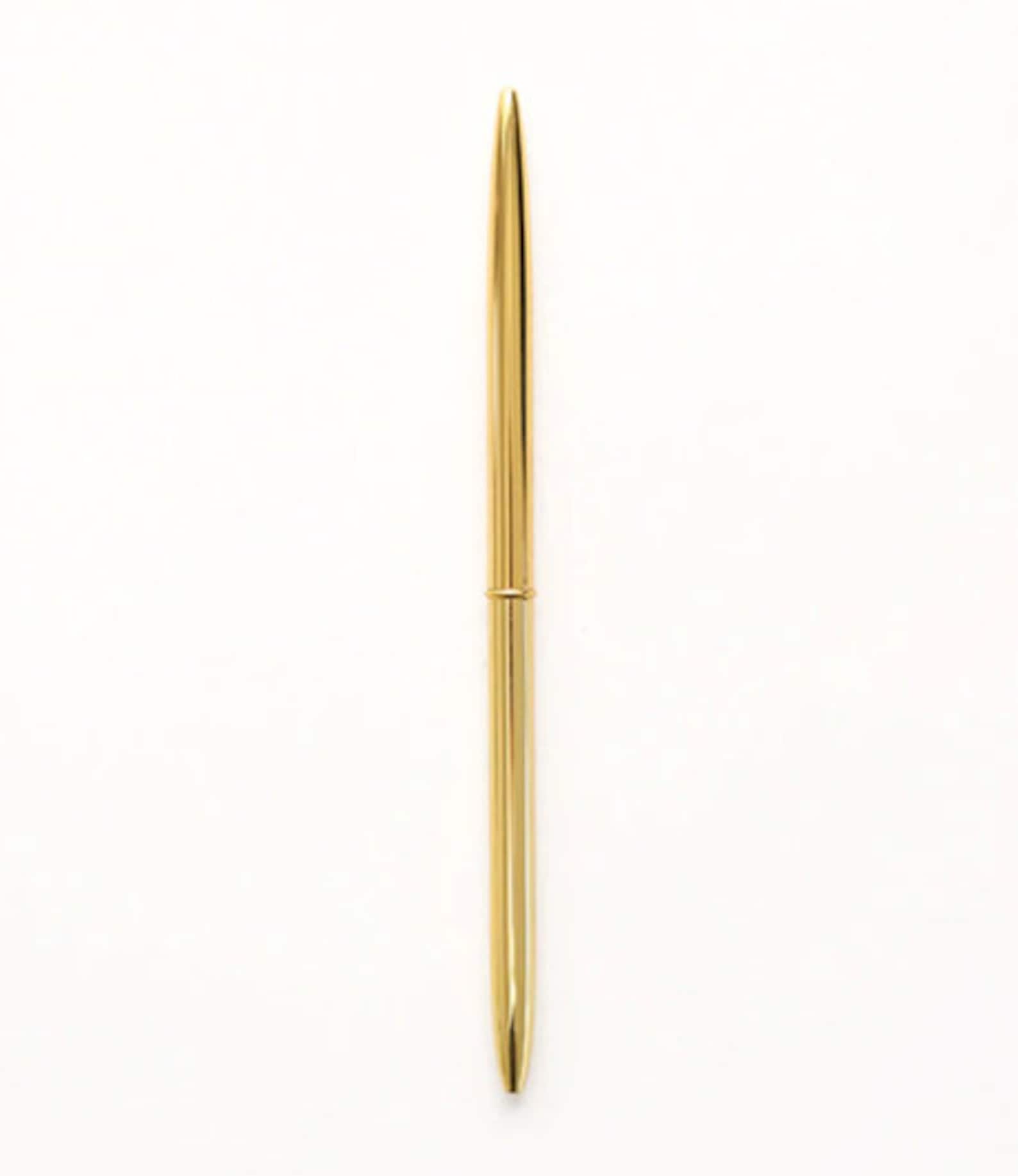 5 Skinny Gold Metal Pen Gold Pen Gold Metal Pen Wedding | Etsy
