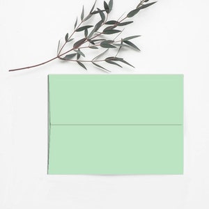 50 Mint Green Envelopes, Pastel Green Wedding Envelopes, Mint Envelopes ...