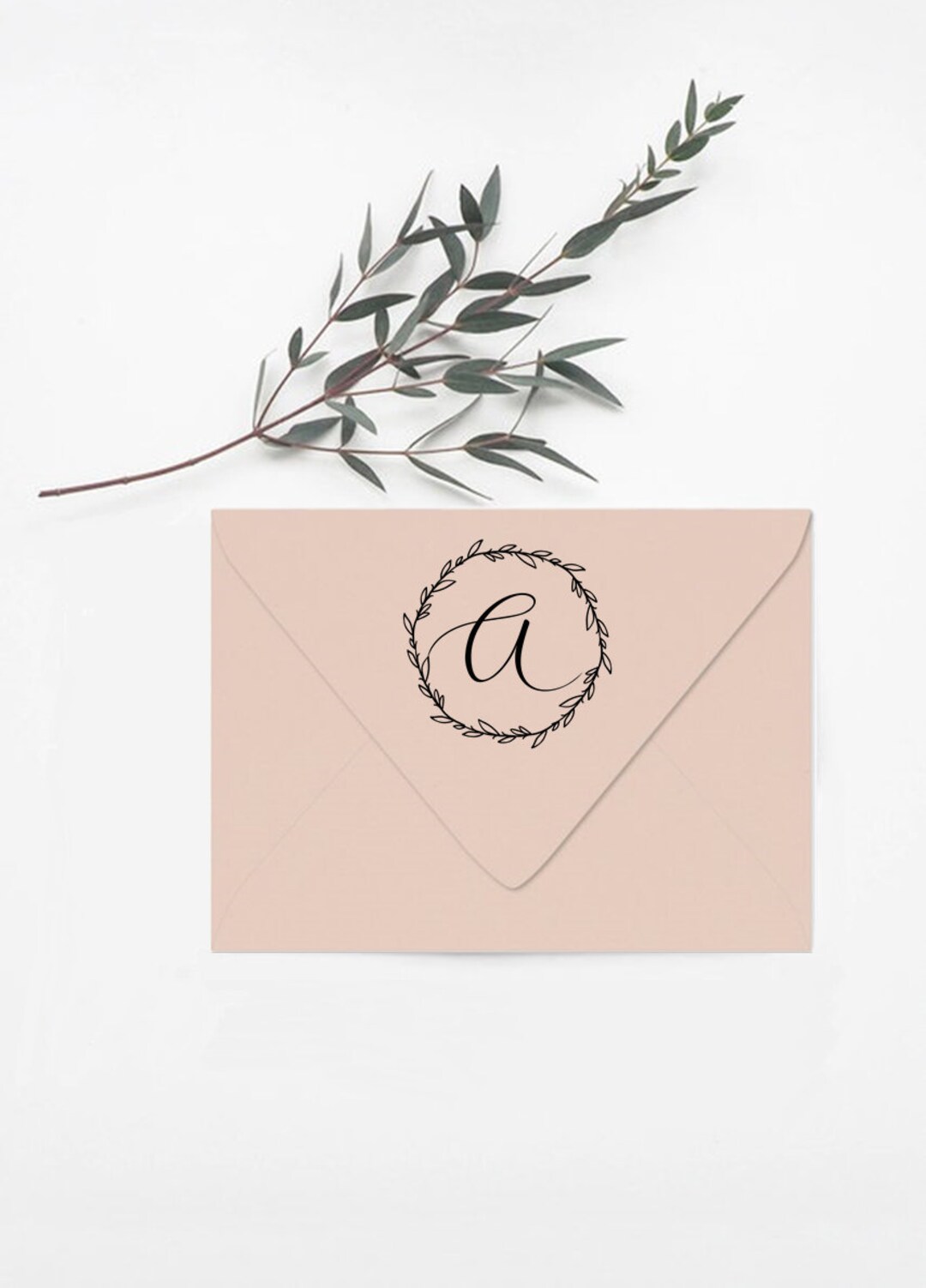 Custom Initial Stamp, Custom Personalized Stamp, Round Stamp, Letter ...