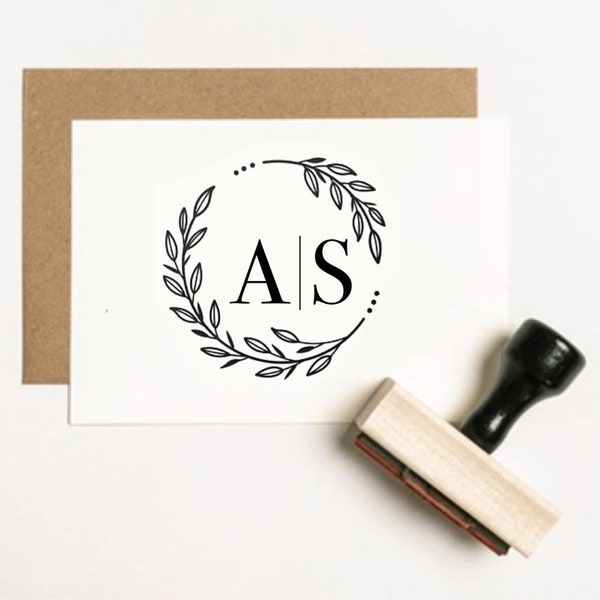 Initial Rubber Stamp - Etsy