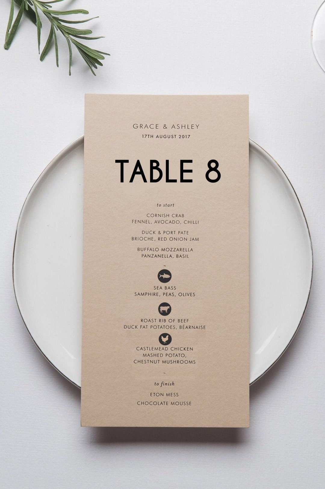 Table Number Rubber Stamps, Seating Place Card Stamps, Place Card Stamp ...