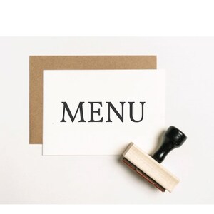 Menu Stamp, Wedding Menu Stamp, Menu Card Stamp, Wedding Menu Diy ...