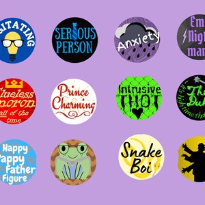 Sanders Sides Pin Badges 25mm, Logan Patton Roman Virgil Janus and ...
