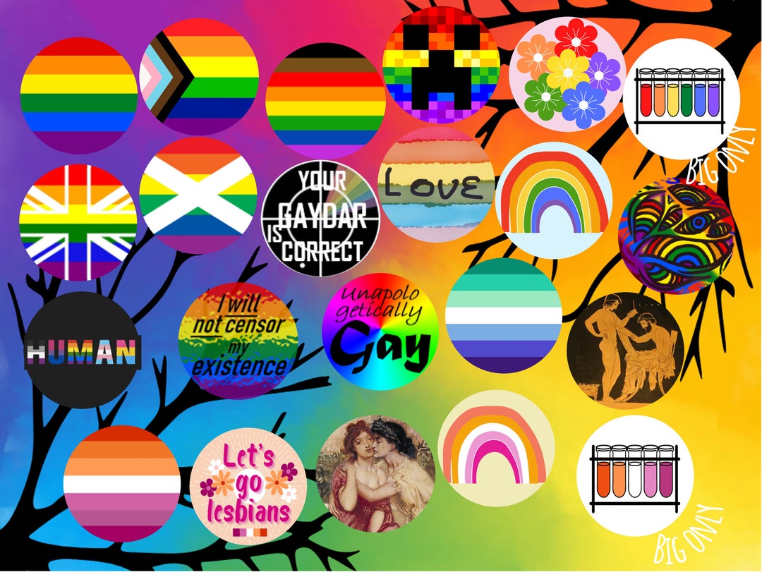 LGBT+ Pride Badges 38mm/1.5' Gay, Bi, Pan, Ace, Aro, Non Binary ...