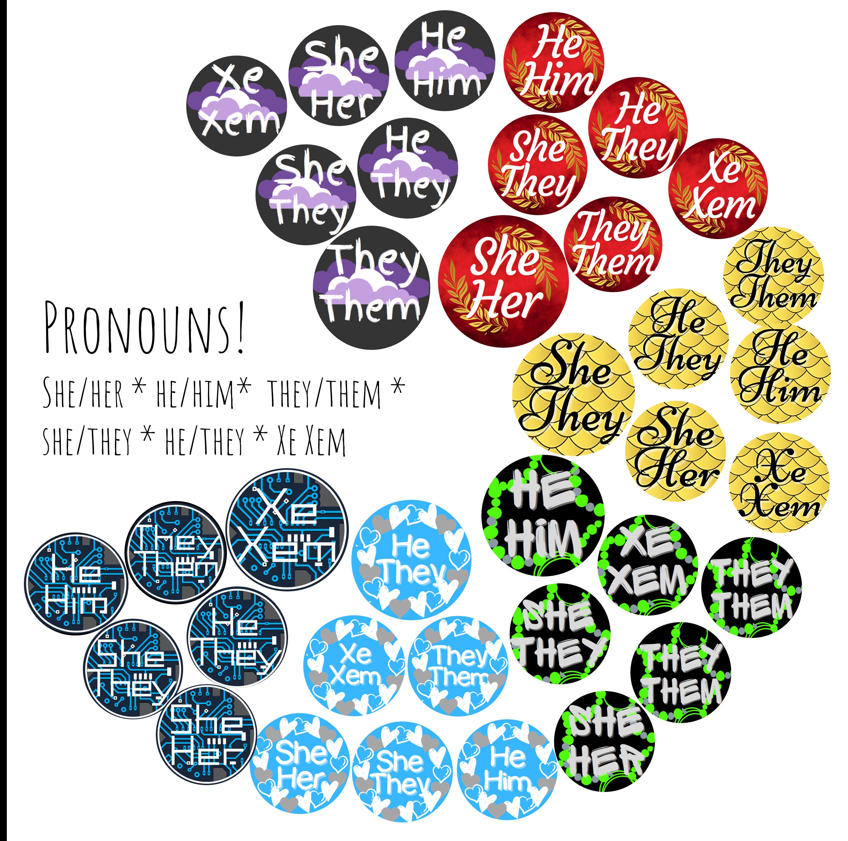 Sanders Sides Pin Badges 38mm, Logan Patton Roman Virgil Janus and ...