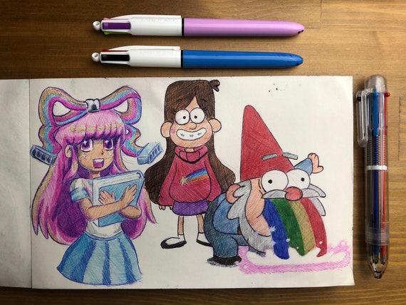 Gravity Falls Giffany Mable & Rainbow Gnome original - Etsy