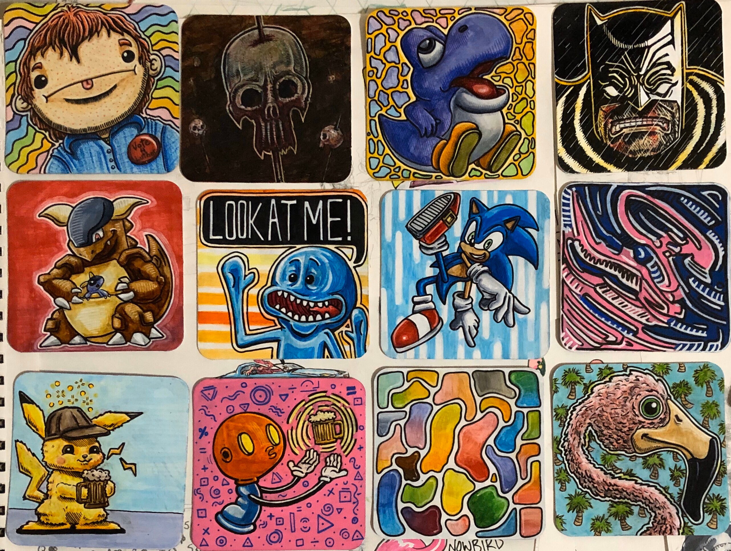 Sonic the Hedgehog original Coaster Art - Etsy