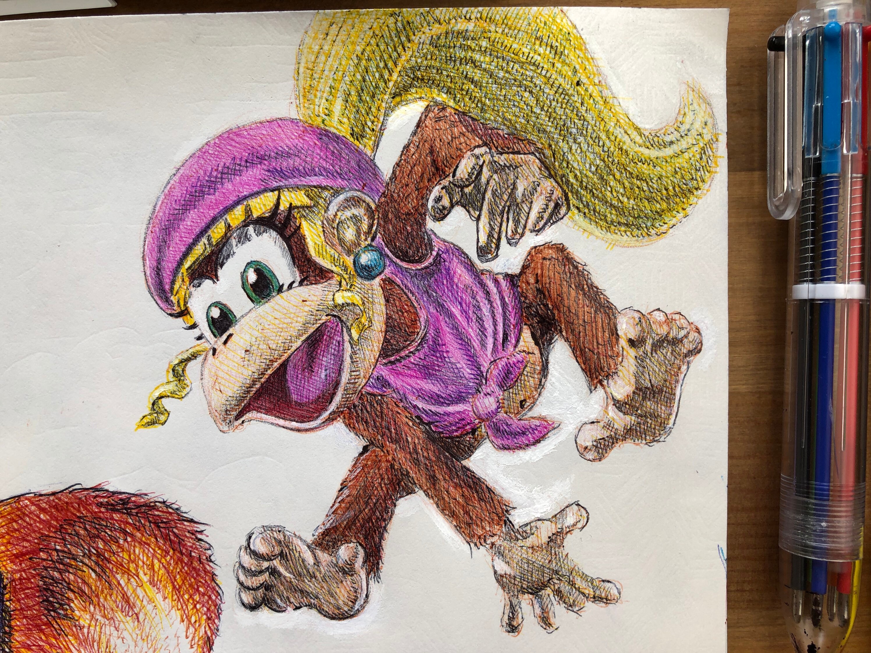 Conker and Dixie Kong (original Drawing) - Etsy