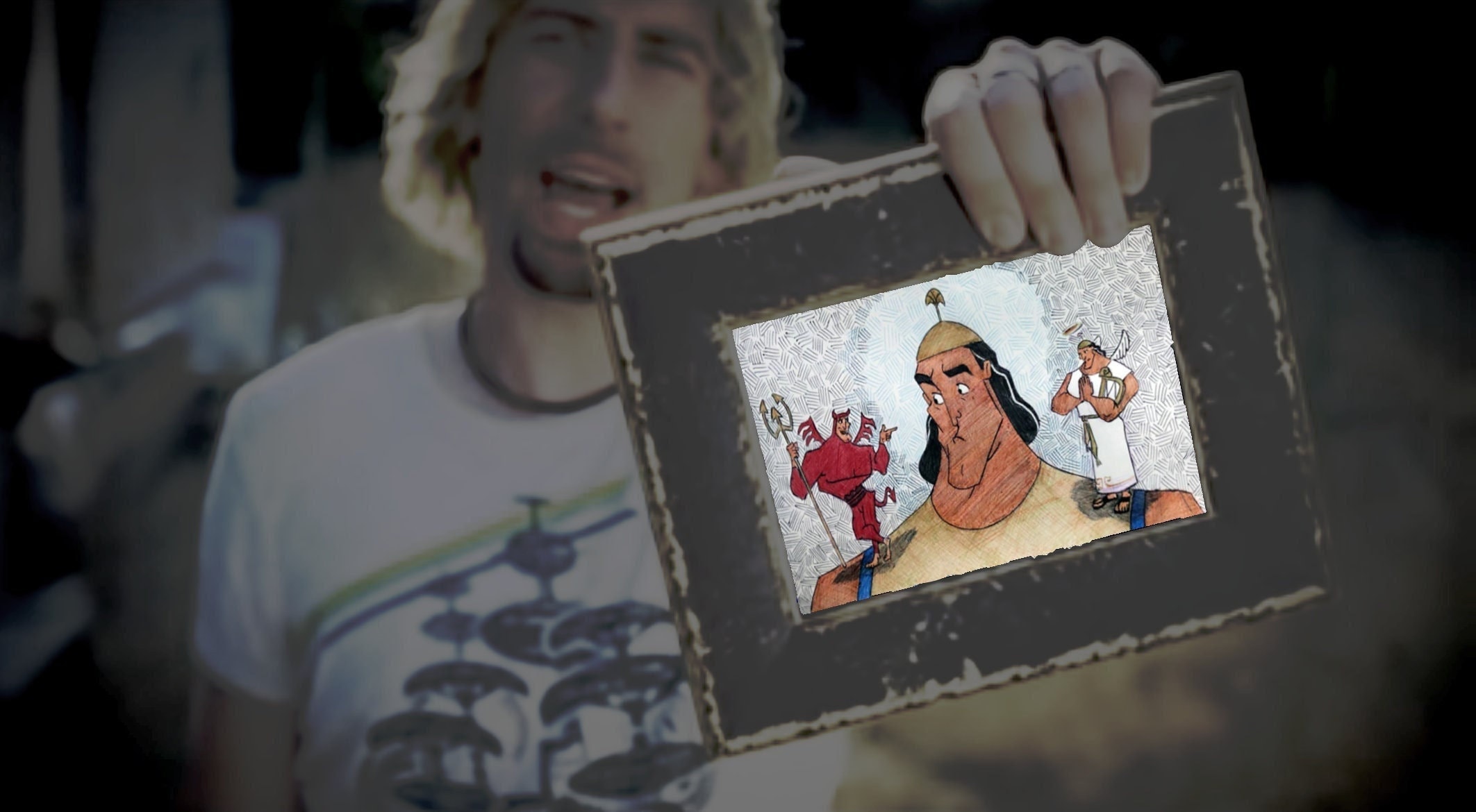 Kronk W/ Shoulder Angels - Original Art - Print - Etsy