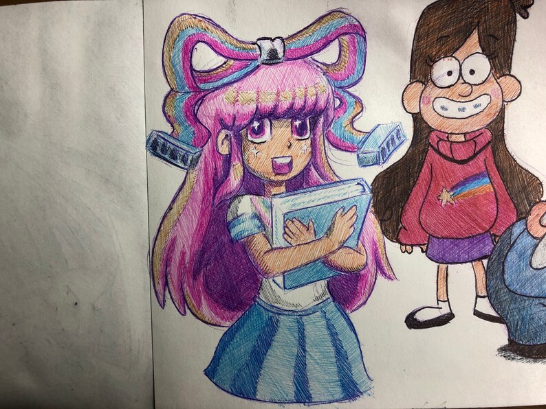 Gravity Falls Giffany Mable & Rainbow Gnome original - Etsy