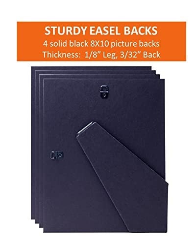 Adjustable DIY Easel Backs 5 X 7 Solid Black Cardboard Back Fits Most ...
