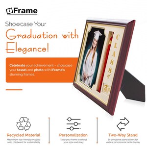 Iframe Graduation Photo and Tassel Frame I Customizable Grade Class ...