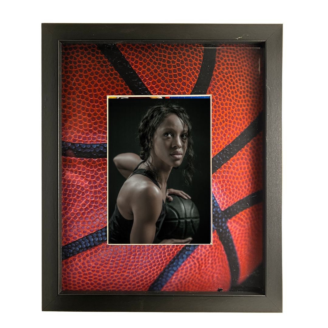 Basketball Frames I Fits 5x7 Photo, Real Wood Black Finish, Desktop or ...