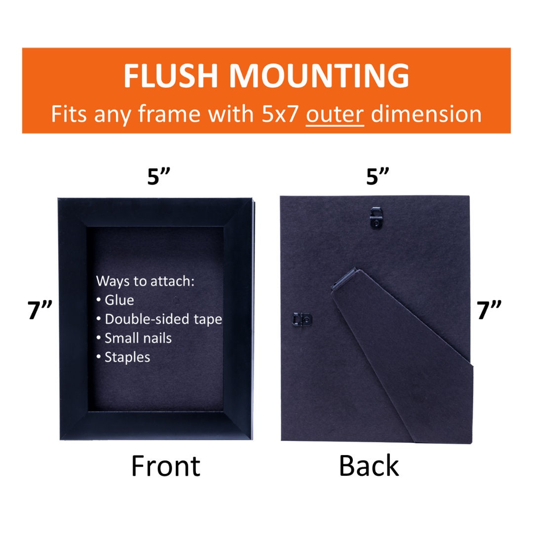 Adjustable DIY Easel Backs 5 X 7 Solid Black Cardboard Back Fits Most ...