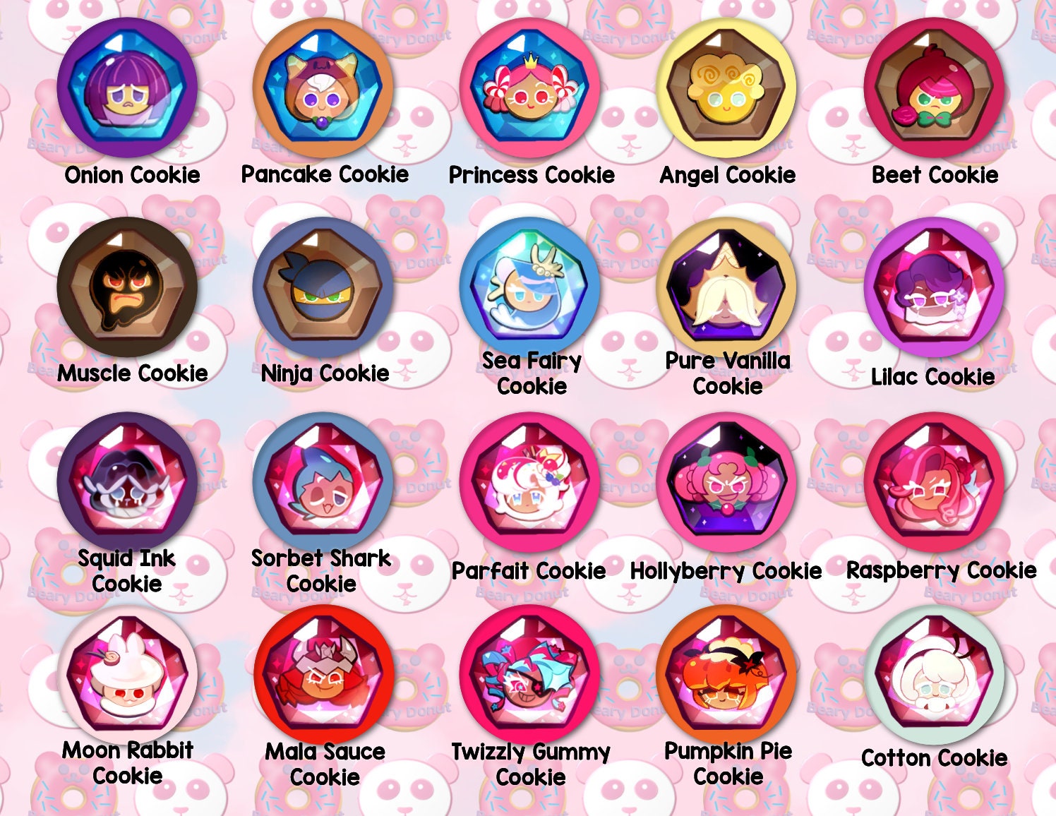 Cookie Run Kingdom SOULSTONES Pinback Buttons and Keychains Black Pearl ...