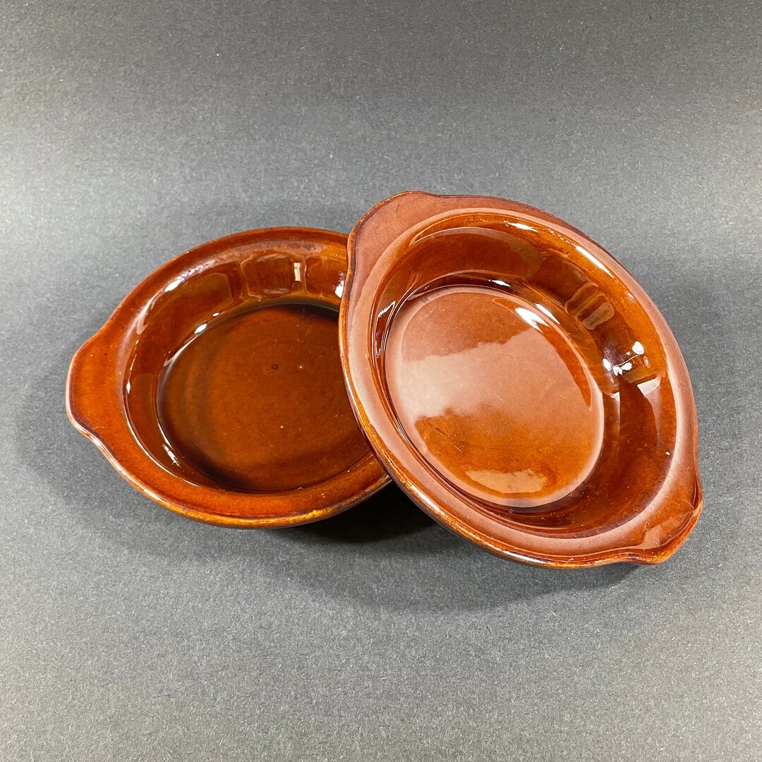 Set of 2 Glazed Stoneware Pie Plates Made in Japan Mini Oven Dishes ...
