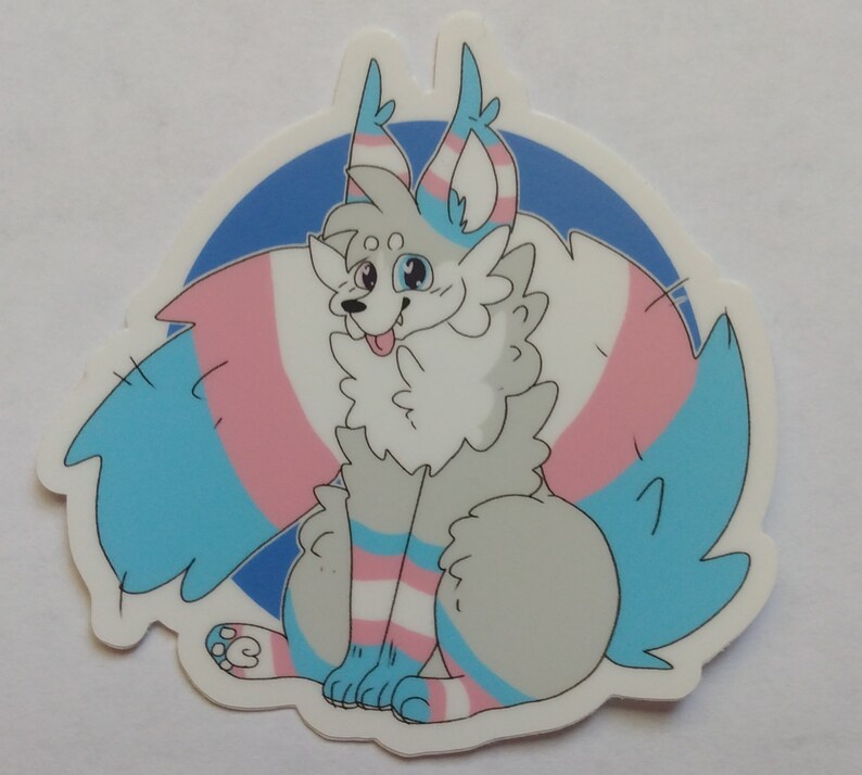 Transgender Pride Fox - Etsy