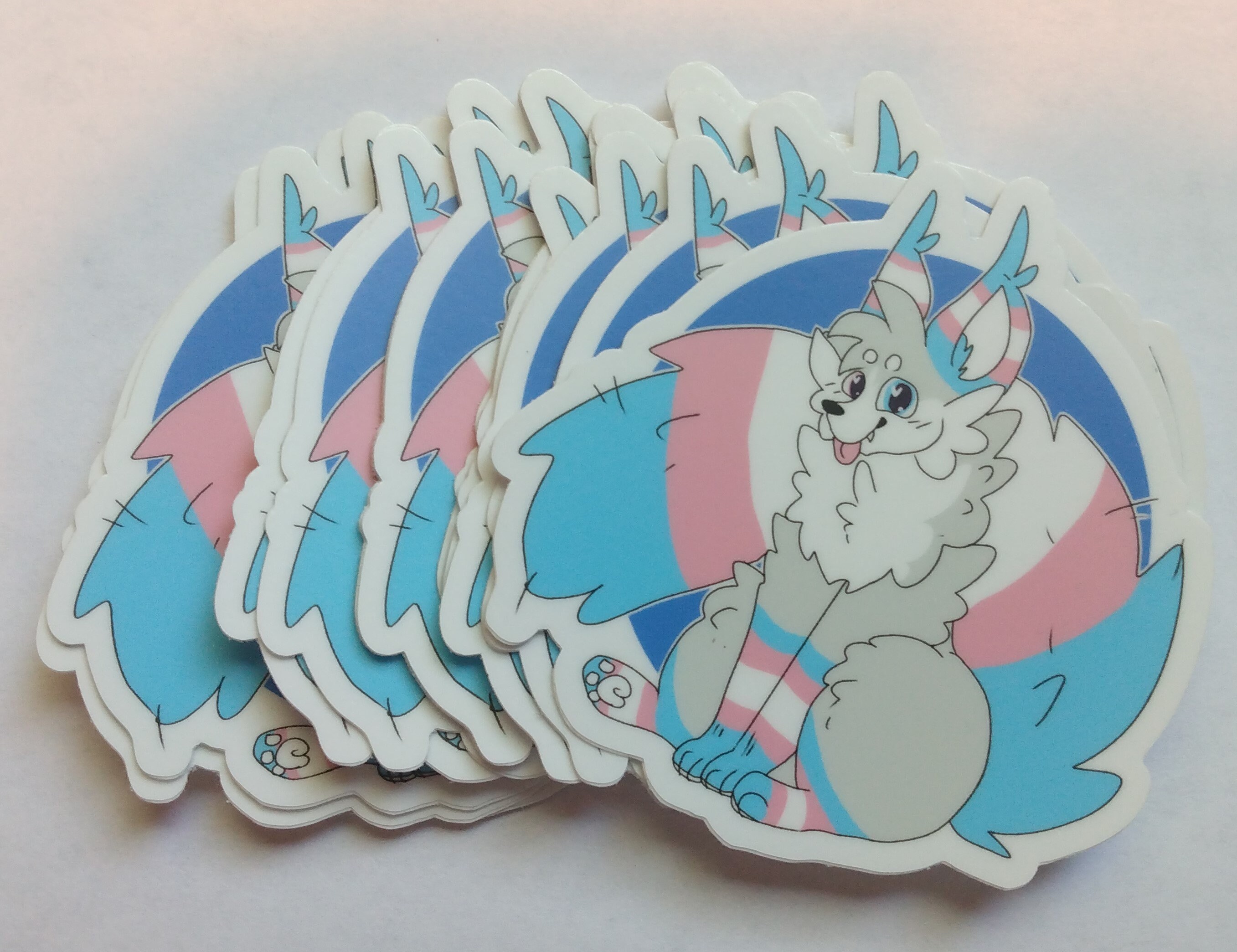 Transgender Pride Fox - Etsy