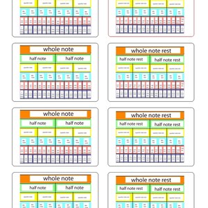 Hierarchy of Musical Notes and Rests - Symbols Series - Etsy