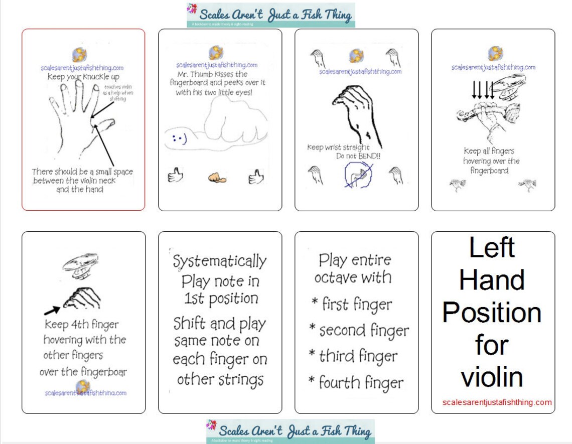 Finger Exercises and Position Cards for Violinists - Etsy