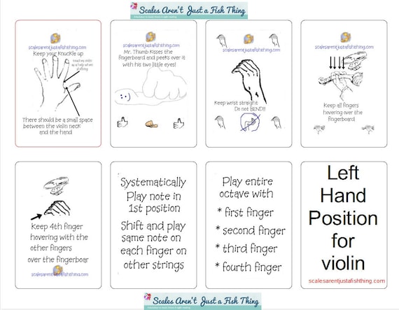 Finger Exercises and Position Cards for Violinists | Etsy