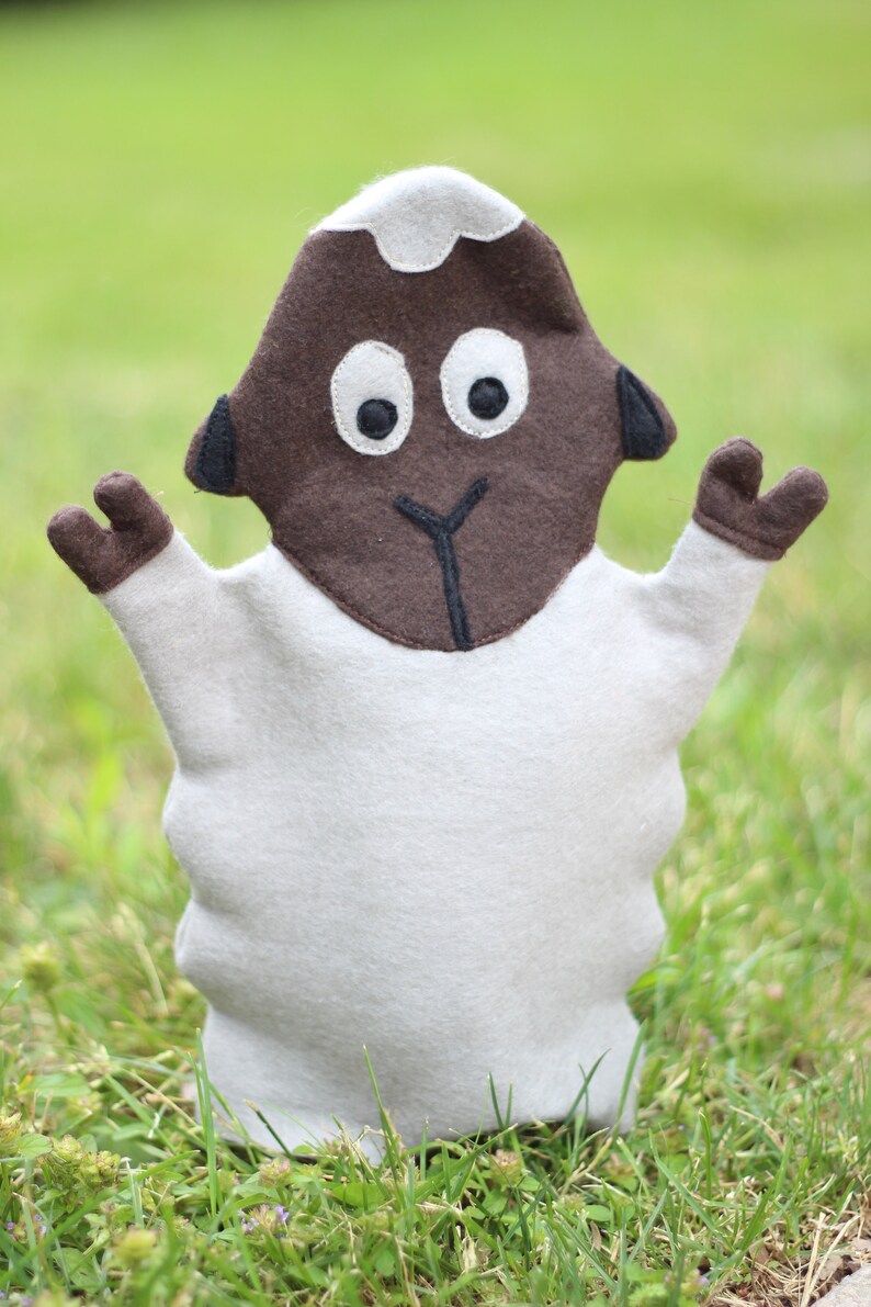 Sheep puppet pattern pdf beginner sewing project for kids | Etsy