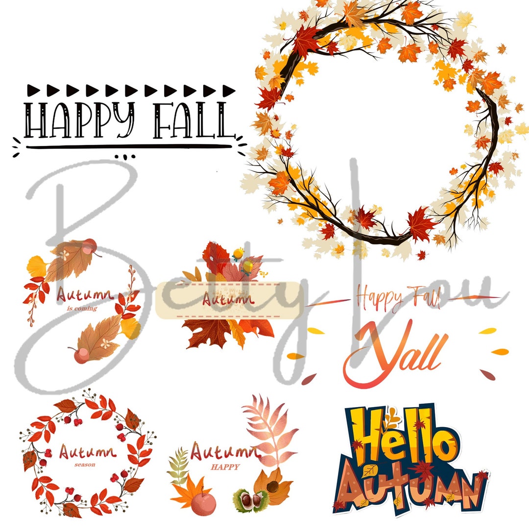 Fall PNG Image Bundle Autumn Png Image Bundle Fall Art - Etsy
