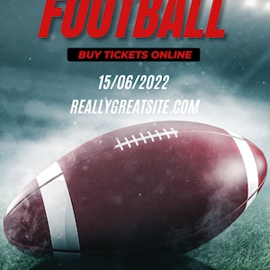 Editable Football Bundle Set of 5 PDF Templates for Football football ...