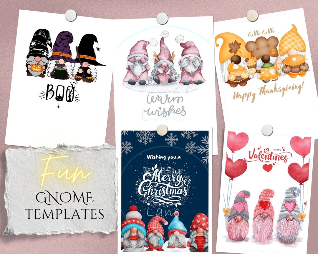 Gnome PNG Image Bundle Holiday Clip Art Gnome Images Christmas Gnomes ...