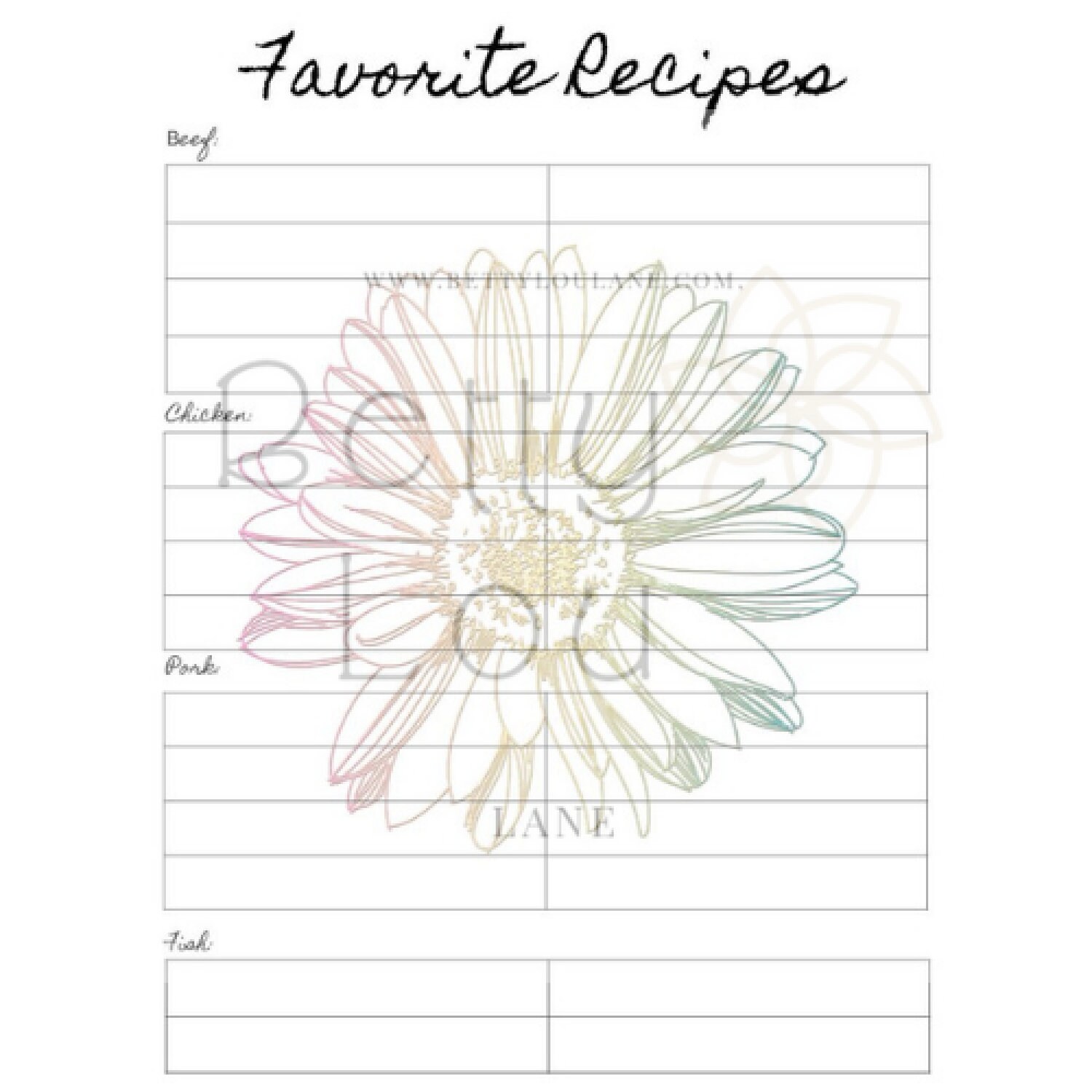 Family Dinner Planner Weekly Dinners Grocery List Recipe Organizer PDF ...