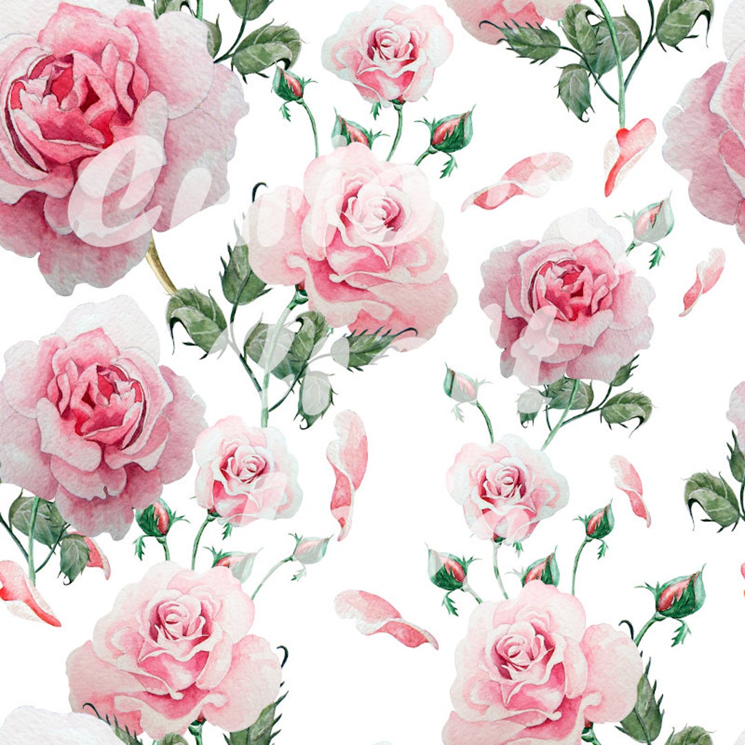 Digital Paper Floral Printable, Rose Printable Paper Instant Download ...