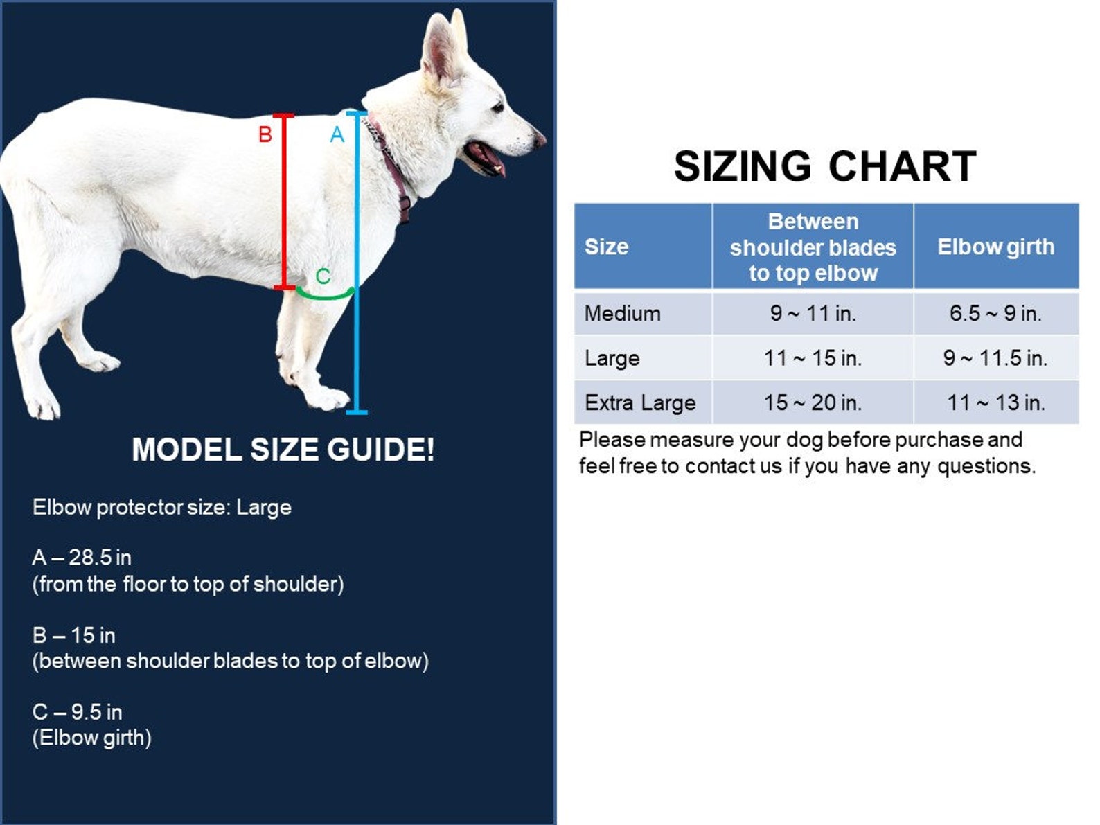 Adjustable K-9 Elbow Callus Pressure Sores Reflective Dog - Etsy