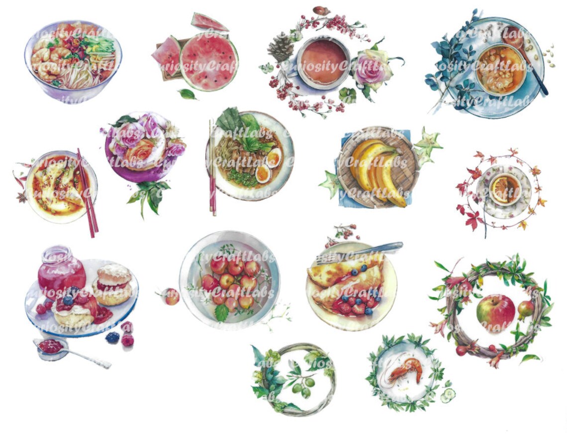 Instant Download Food Printable Food Digital Collage Sheet | Etsy