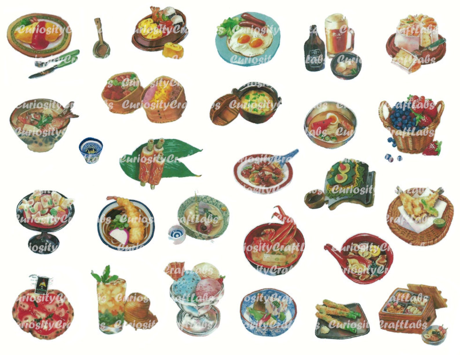 Instant Download Japanese Food Printable Japanese Food | Etsy