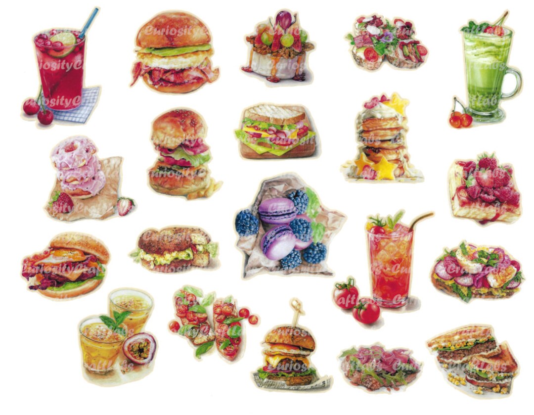 Instant Download Fast Food Printable, Fast Food Digital Collage Sheet ...
