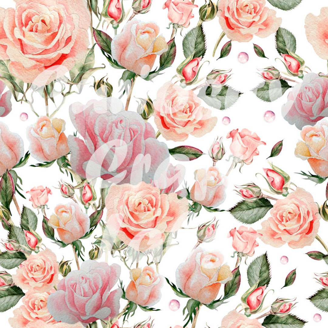 Digital Paper Floral Printable, Rose Printable Paper Instant Download ...