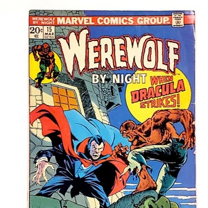 Vintage Marvel Werewolf by Night 15 Comic Book Featuring Dracula - Etsy