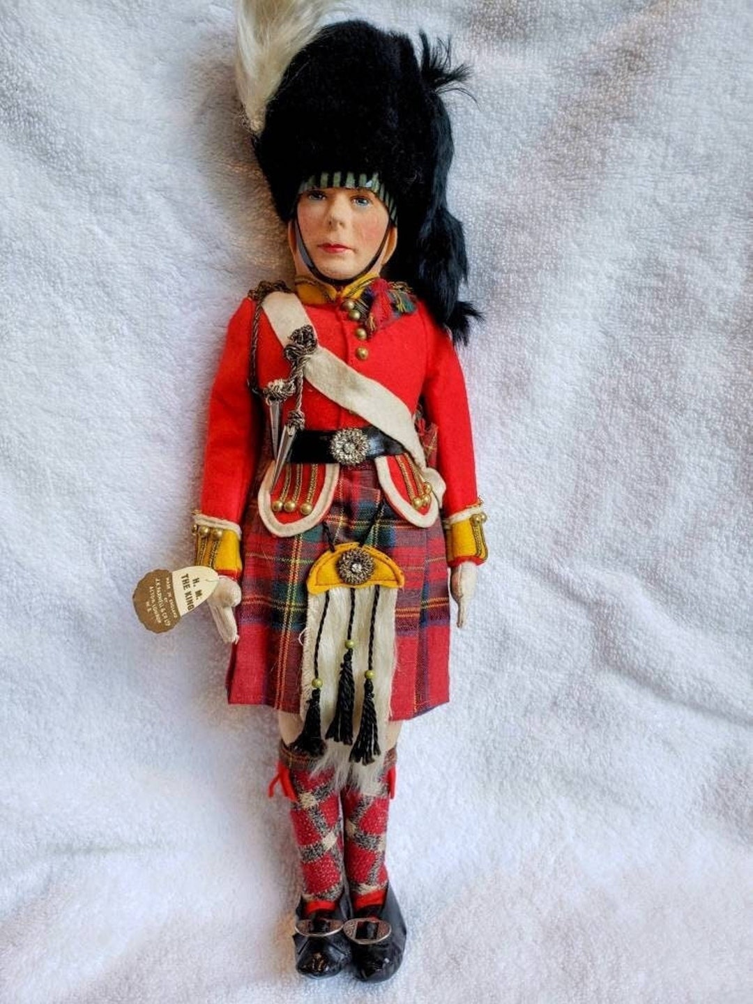Vintage 1937 King George VI Coronation Doll Made by J.K. Farnell With ...