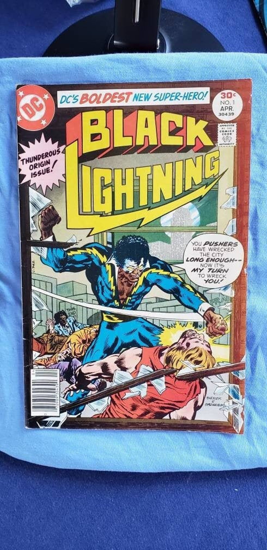 Vintage Marvel Comics Black Lightning Comic Book First Issue - Etsy