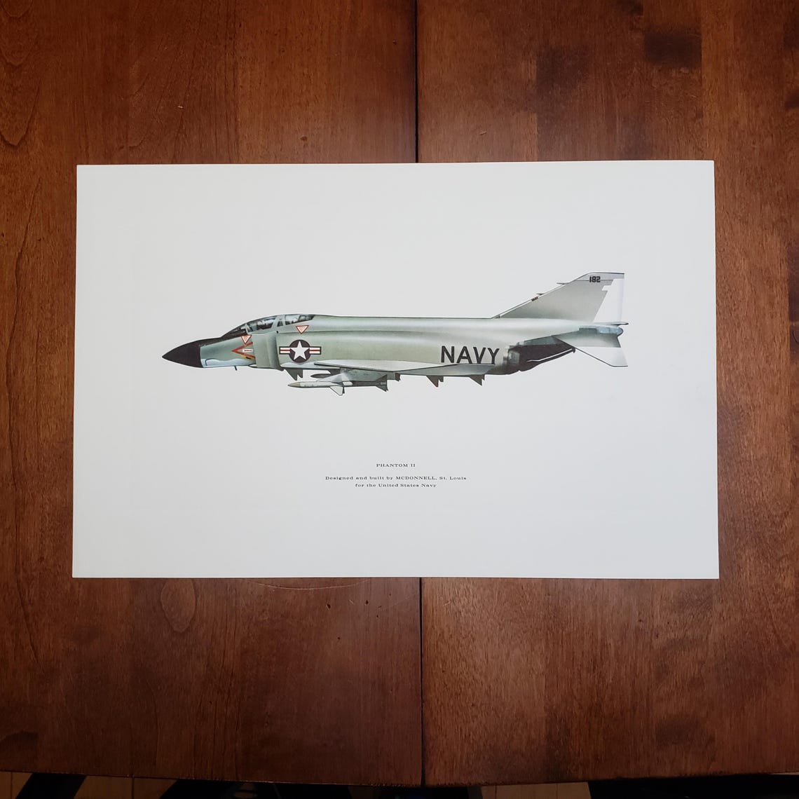 Vintage Original 17x11 Lithograph of the 1960's Mcdonnell Phantom II ...