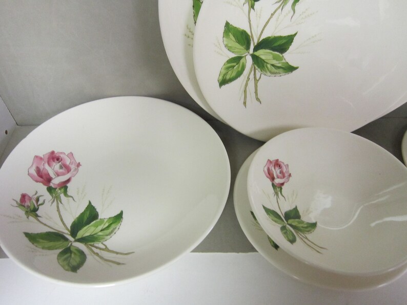 Vintage Tea Rose by Edwin Knowles, 7 Piece Place Setting - Etsy